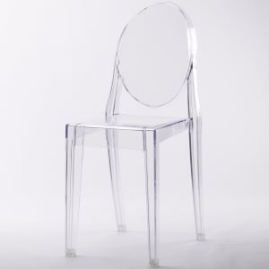 French Style Clear Ghost Transparent Contemporary Chair