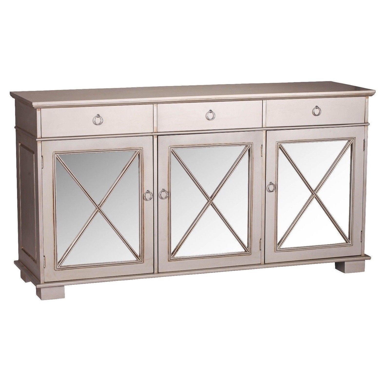 Antique Silver Dominique Mirrored Sideboard Furniture - La Maison Chic ...