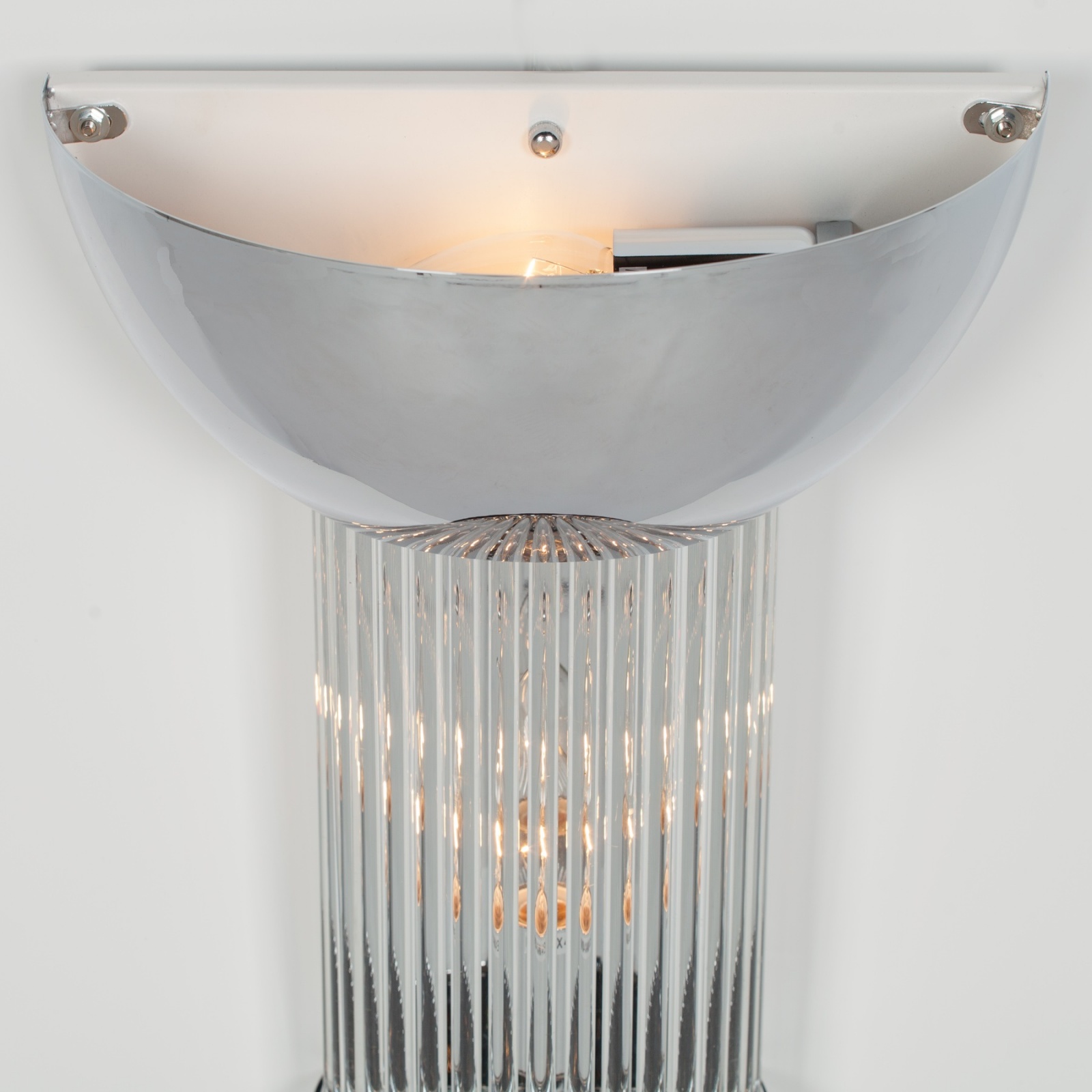 Art Deco Chrome Glass Rods Wall Light With Uplight Furniture - La ...