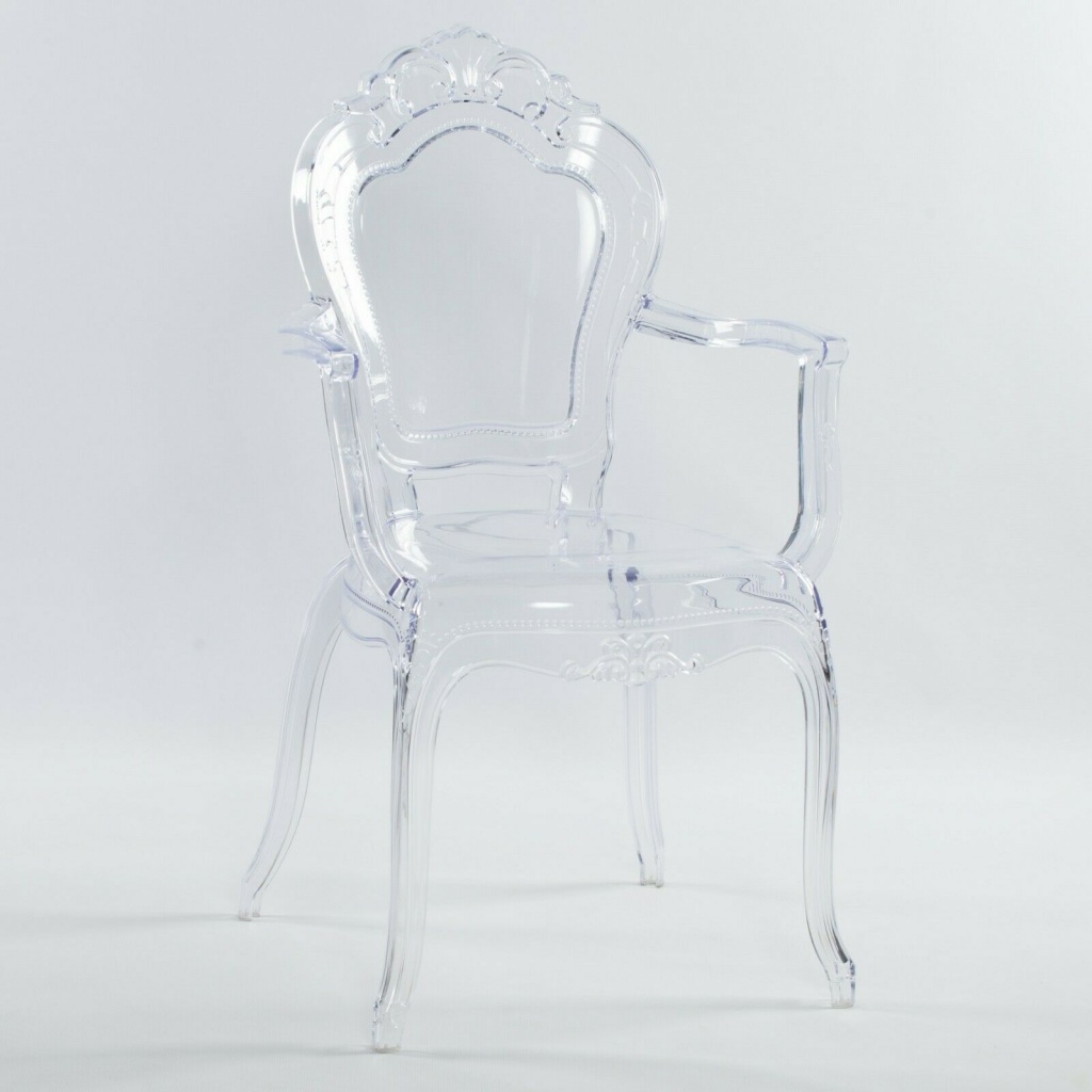 French Style Clear Ghost Transparent Contemporary Chair
