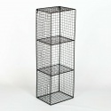 Industrial Metal Wire 3 Tier Slim Black Shelf Rack Vintage Retro Style ...