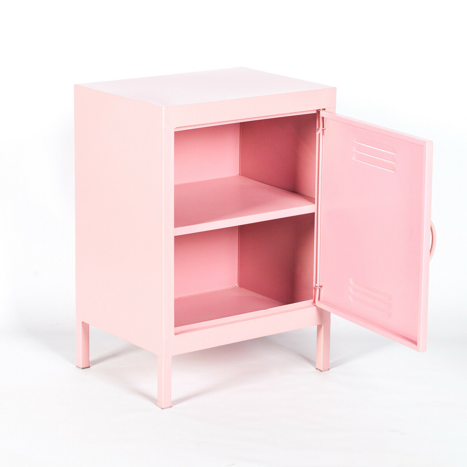 Industrial Metal Locker Storage Bedside Pink Cupboard Furniture - La ...